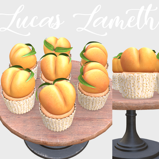 Second Life Marketplace - [Lucas Lameth] Peach Treat Cupcakes